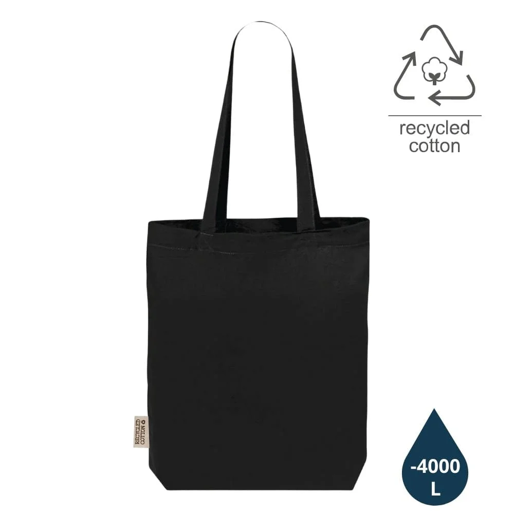 Recycled Cotton Tote Bag with Gusset - Sustainable Shopping Bag - inkMASH