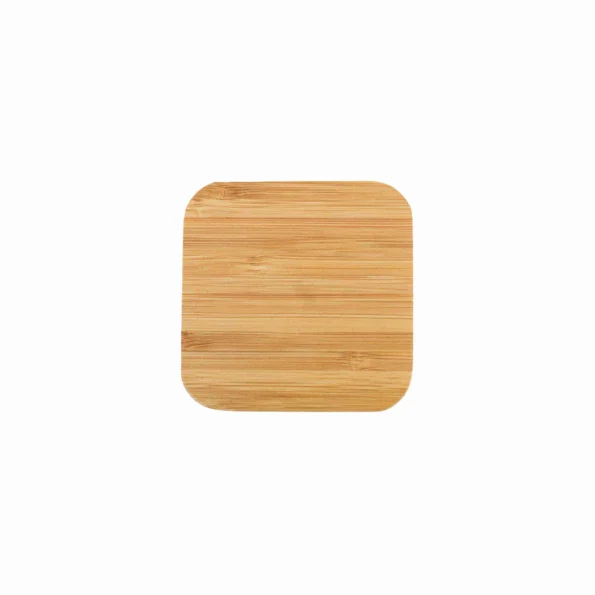 Square Bamboo Wireless Charger with 10W Power & USB Ports - inkMASH